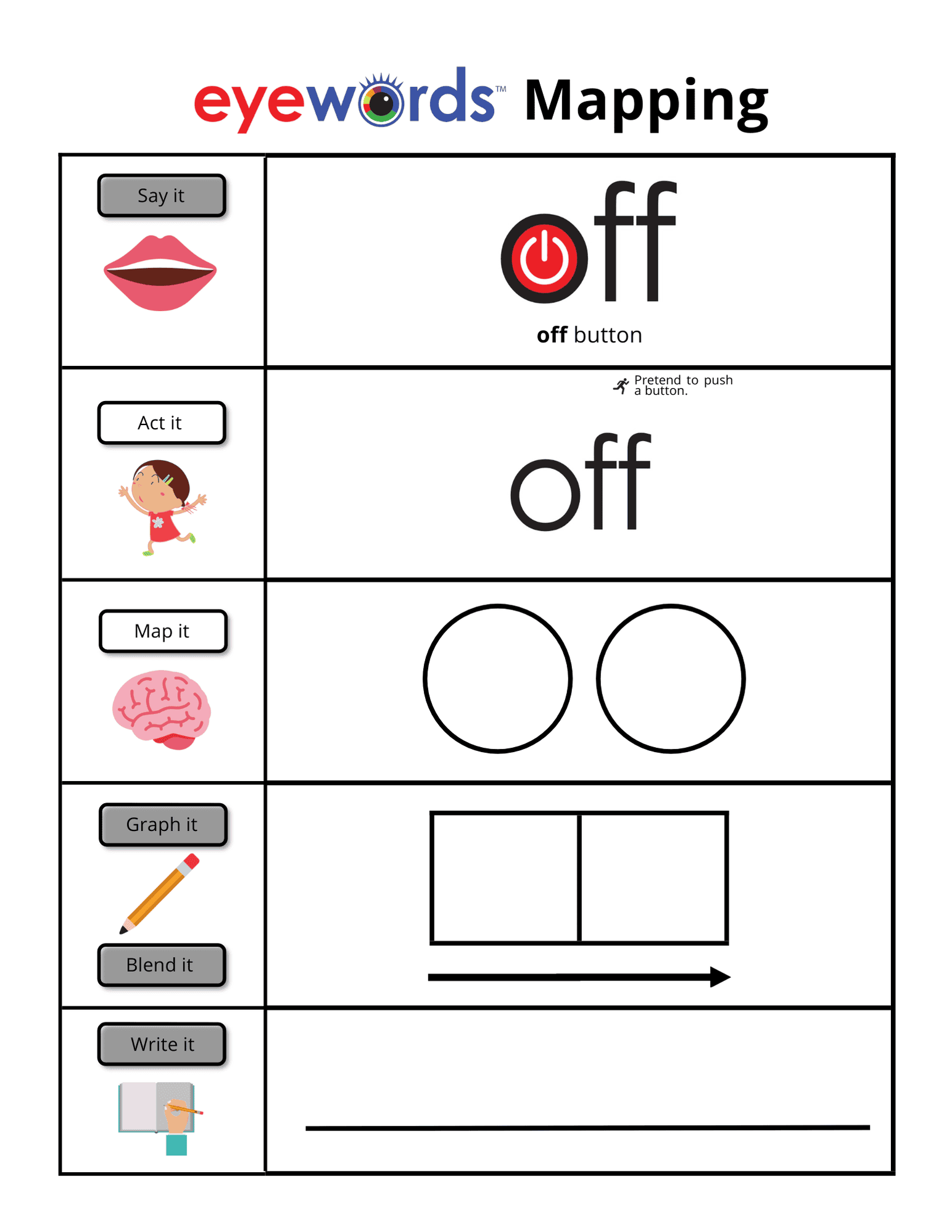Eyewords Printable Mapping Worksheets, Set 4 (Digital) | Eyewords
