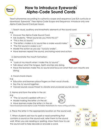 Alpha-Code Sound Wall, Set 1 (Digital) | Eyewords