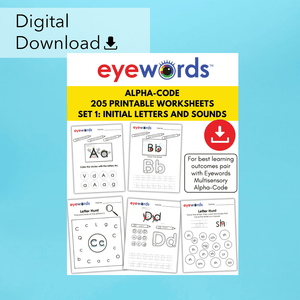Alpha-Code Printable Worksheets, Set 1 (Digital) | Eyewords