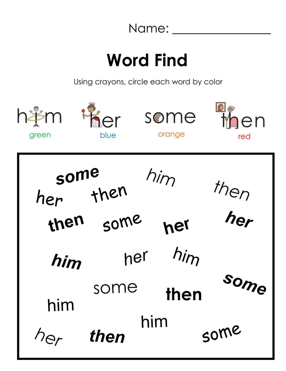 Eyewords Printable Activities, Set 3 (Digital) | Eyewords