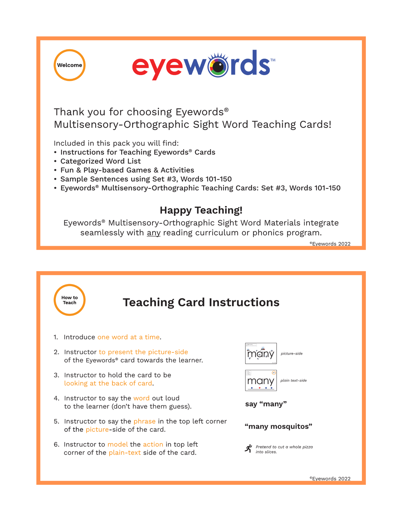Eyewords with Sound Mapping, Set 3 (Digital) | Eyewords