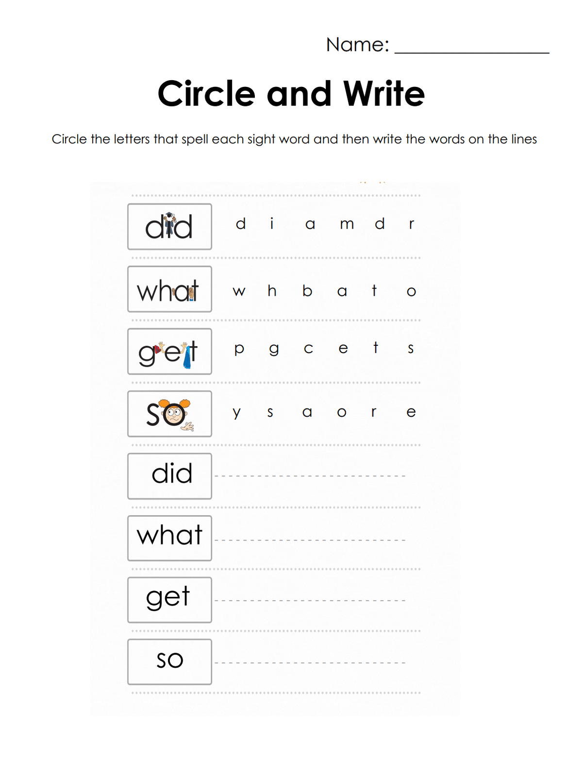 Eyewords Printable Activities, Set 2 (Digital) | Eyewords