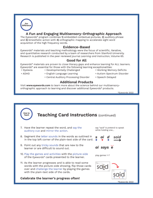 Eyewords with Sound Mapping, Set 1 (Digital) | Eyewords