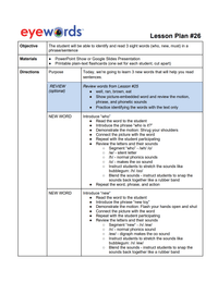 Eyewords Interactive Lessons, Set 2 (Digital) | Eyewords