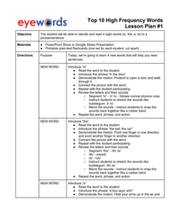 Eyewords Interactive Lessons, Set 1 (Digital) | Eyewords