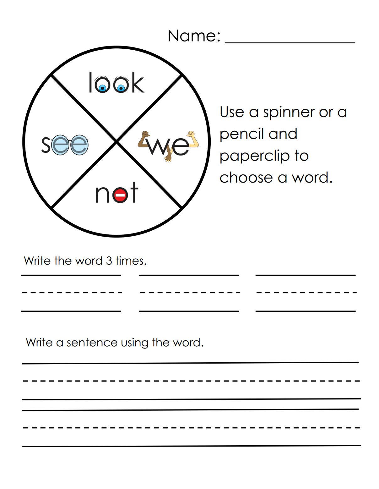 Eyewords Printable Activities, Set 1 (Digital) | Eyewords