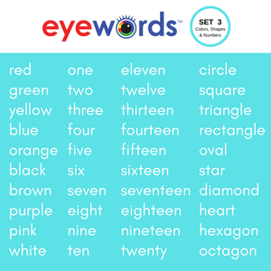 Eyewords, Colors, Shapes & Numbers (Physical) | Eyewords