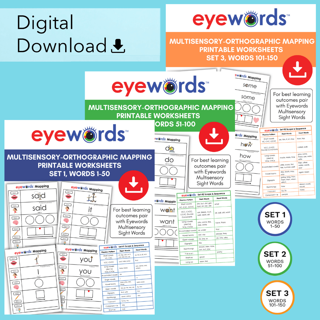 Eyewords Printable Mapping Worksheets Bundle: Sets 1-3 (Digital) | Eyewords