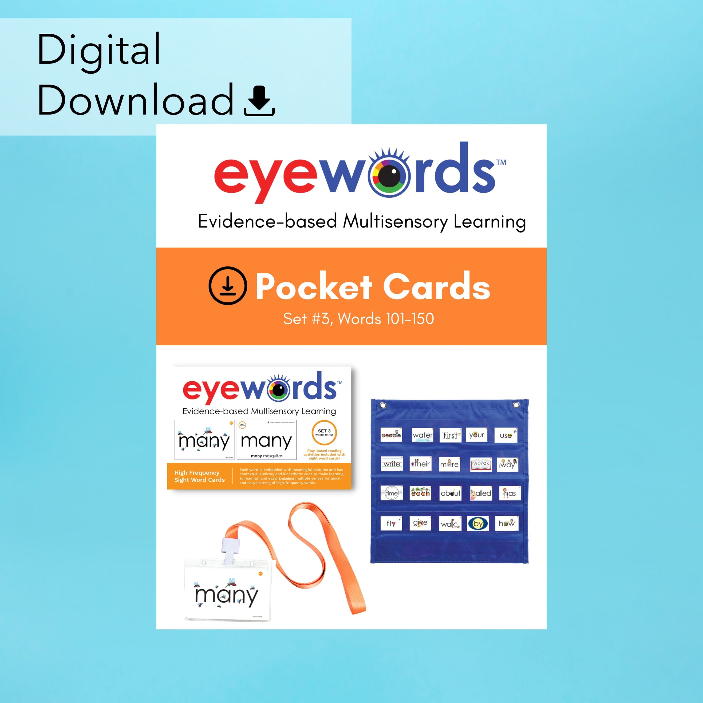 Eyewords Pocket Chart Cards, Set 3 (Digital) | Eyewords