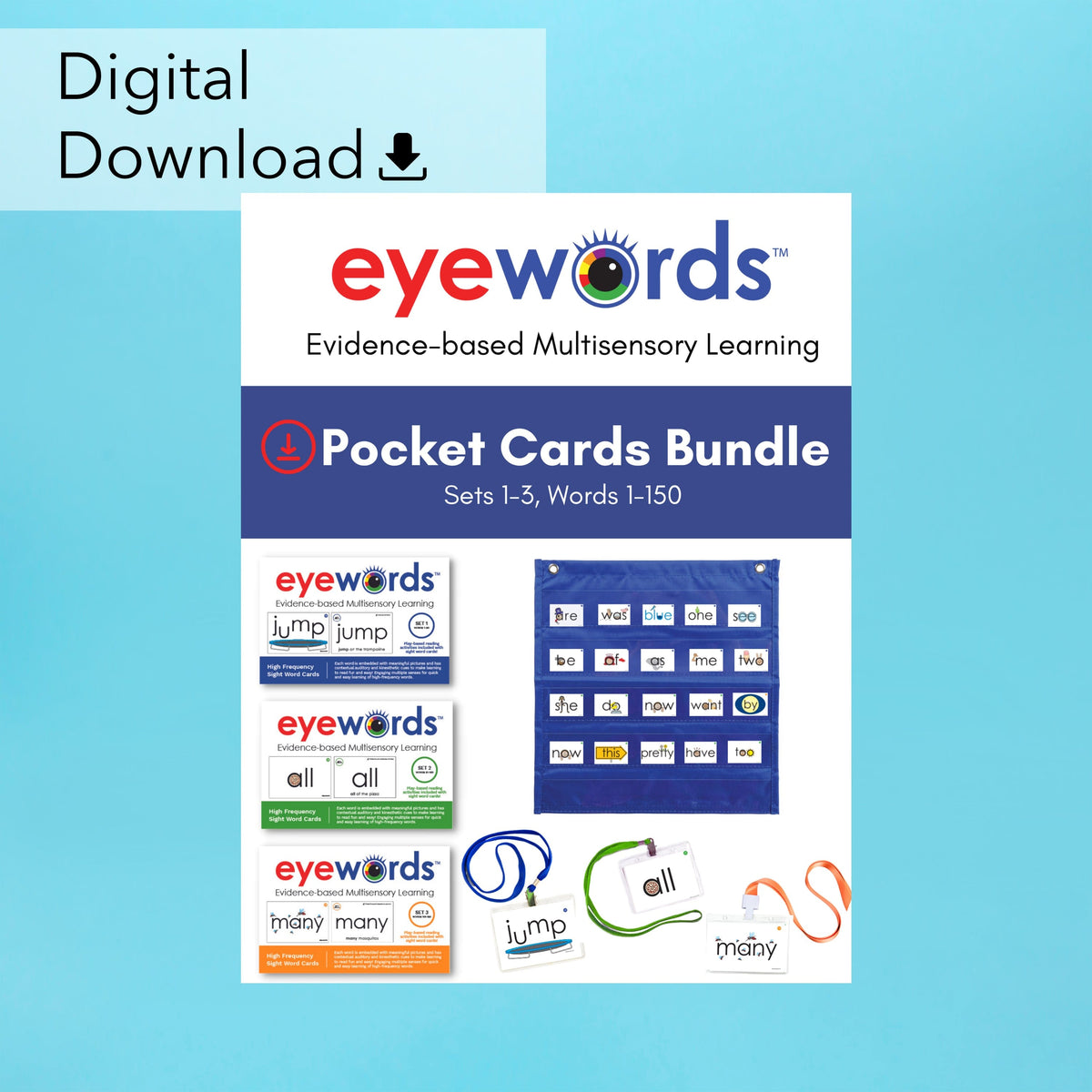 Eyewords Pocket Chart Bundle: Sets 1-3 (Digital) | Eyewords