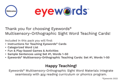 Eyewords with Sound Mapping Bundle: Sets 1-3 (Physical) | Eyewords