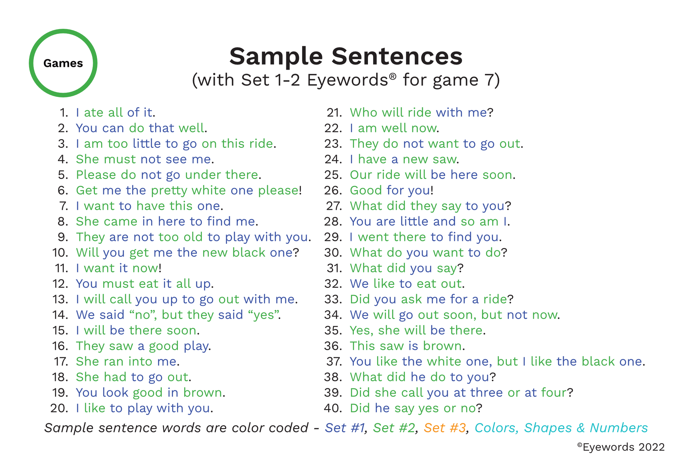 Eyewords with Sound Mapping, Set 2 (Physical) | Eyewords