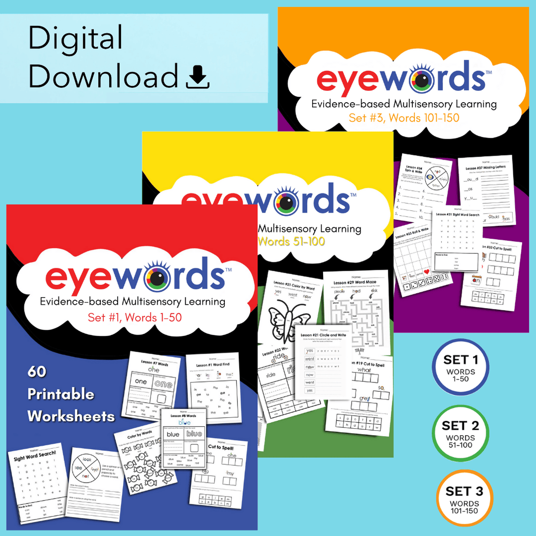 Eyewords Printable Activities Bundle: Sets 1-3 (Digital) | Eyewords