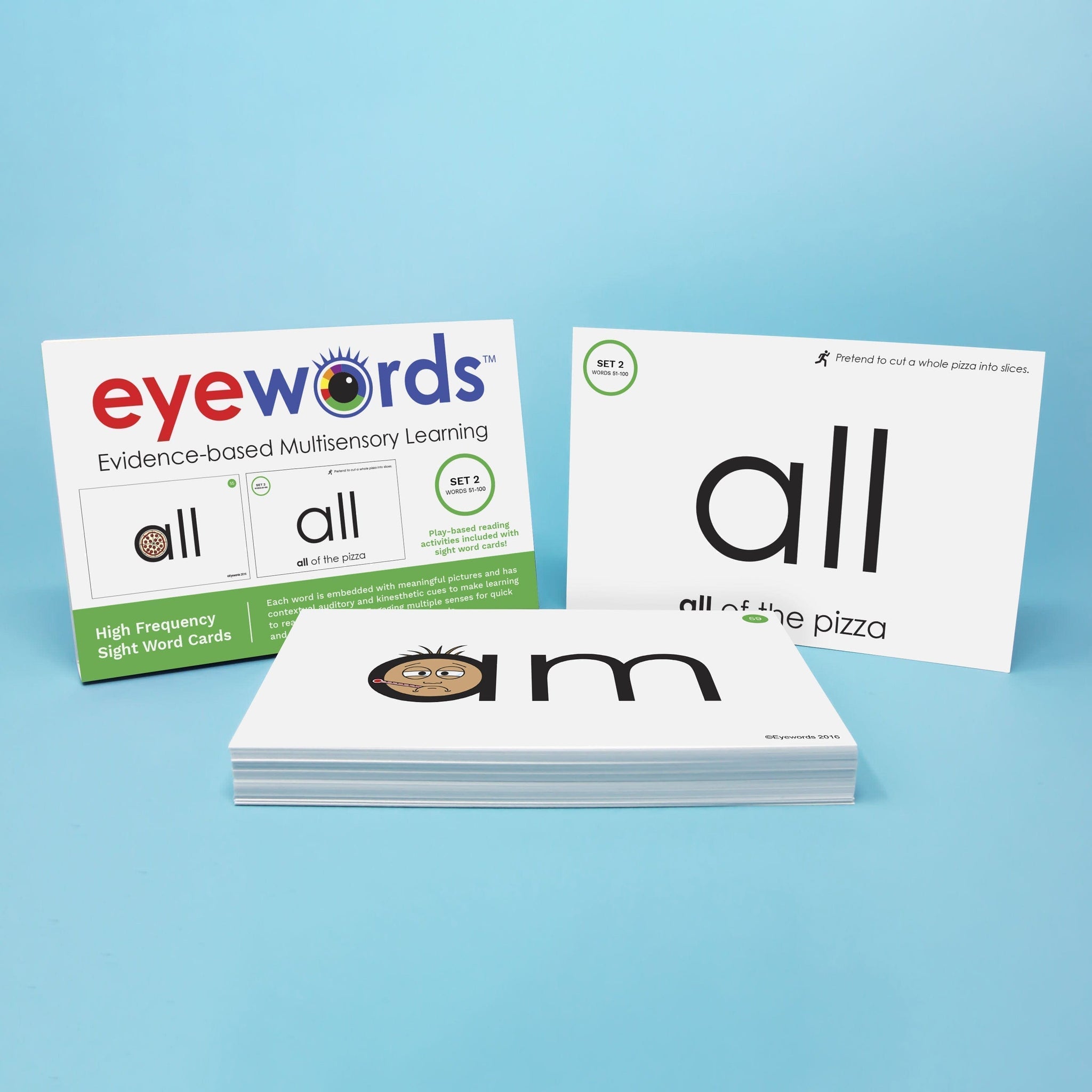 Multisensory Sight Word Cards, Set #2, Words 51-100 | Eyewords