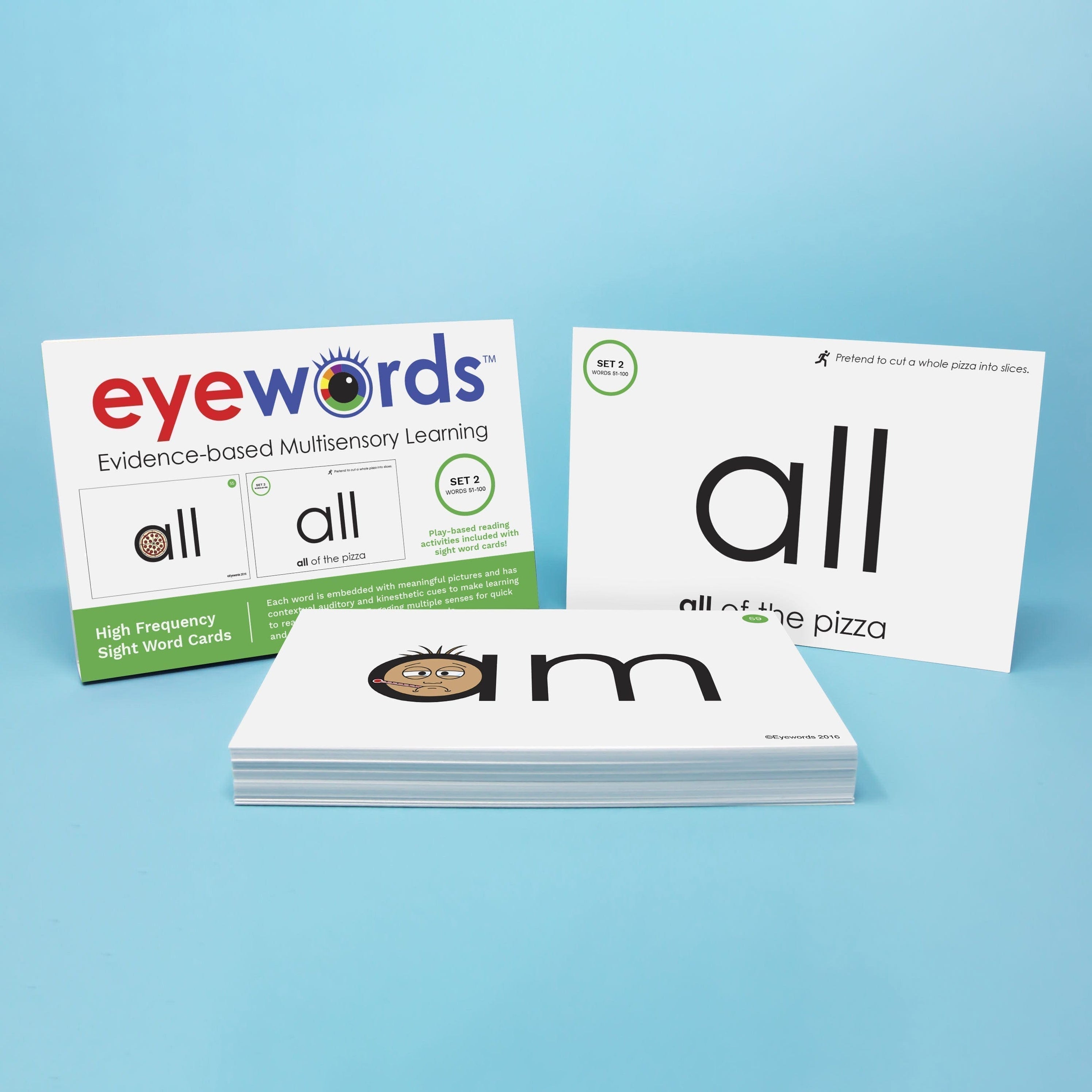 Multisensory Sight Word Cards, Set #2, Words 51-100 | Eyewords