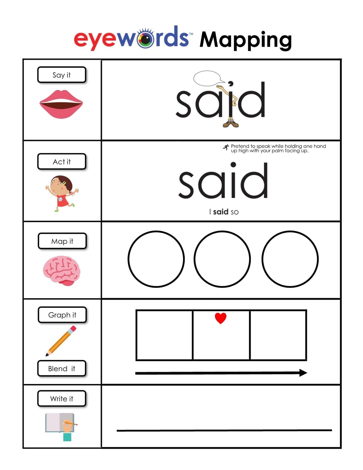 Eyewords Printable Mapping Worksheets Bundle: Sets 1-3 (Digital) | Eyewords