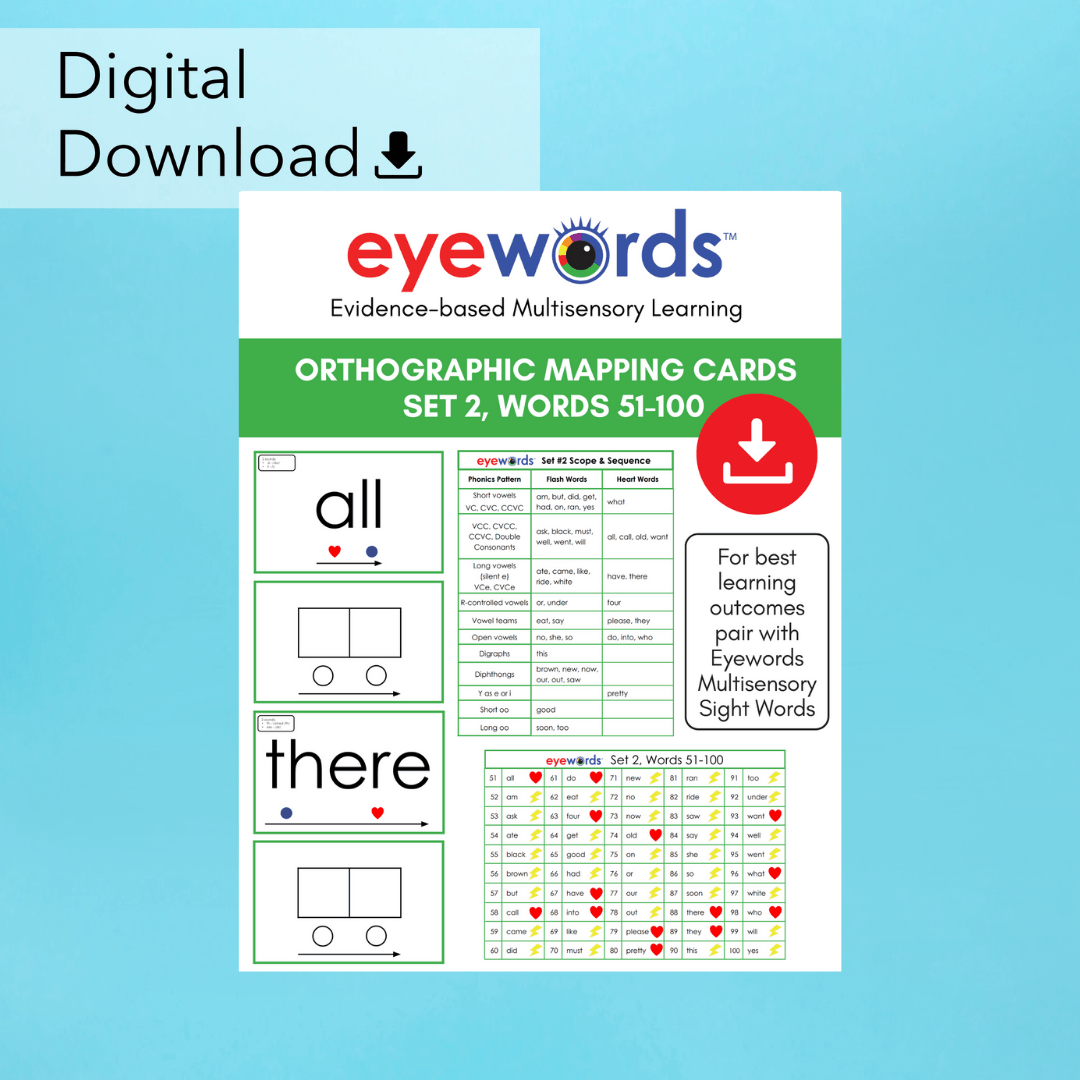 Orthographic Sight Word Cards, Set 2 (Digital) | Eyewords